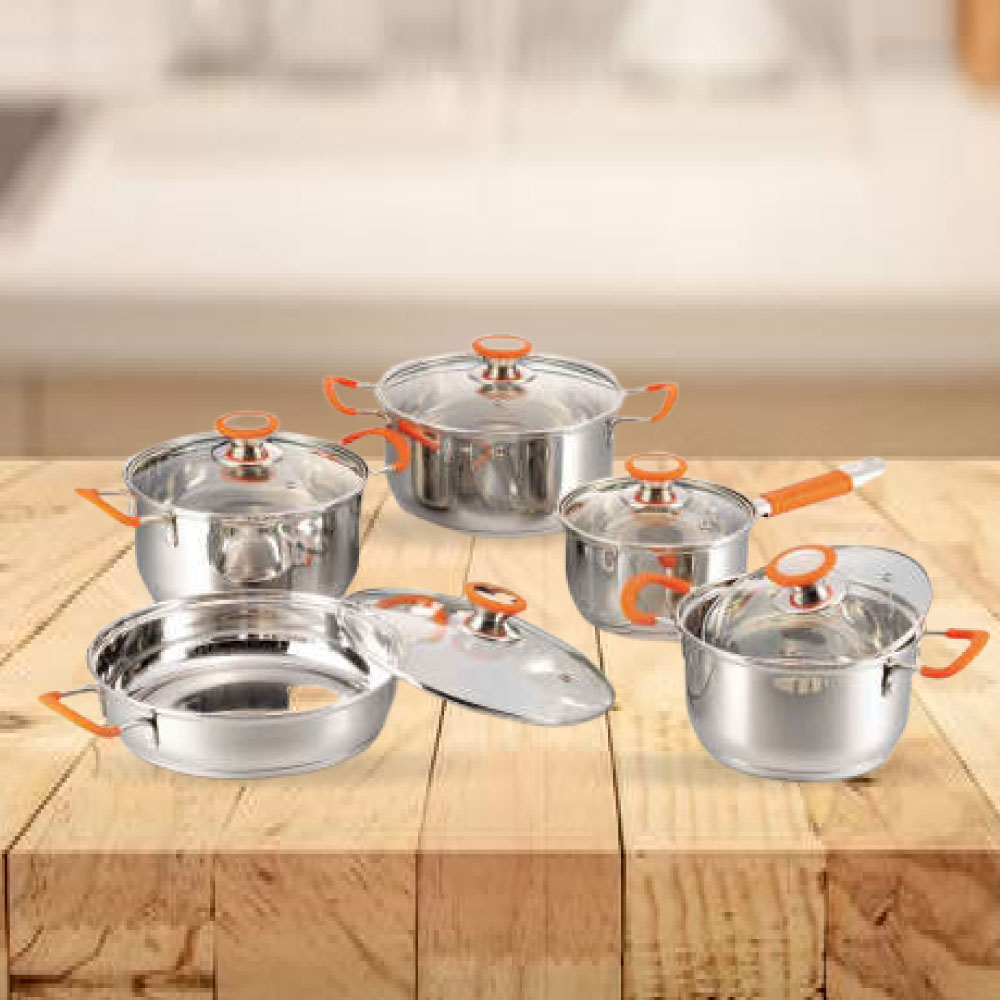 10 Pcs Stainless Steel Cookware Set – GRAND INTERNATIONAL PRODUCTS CO. LTD