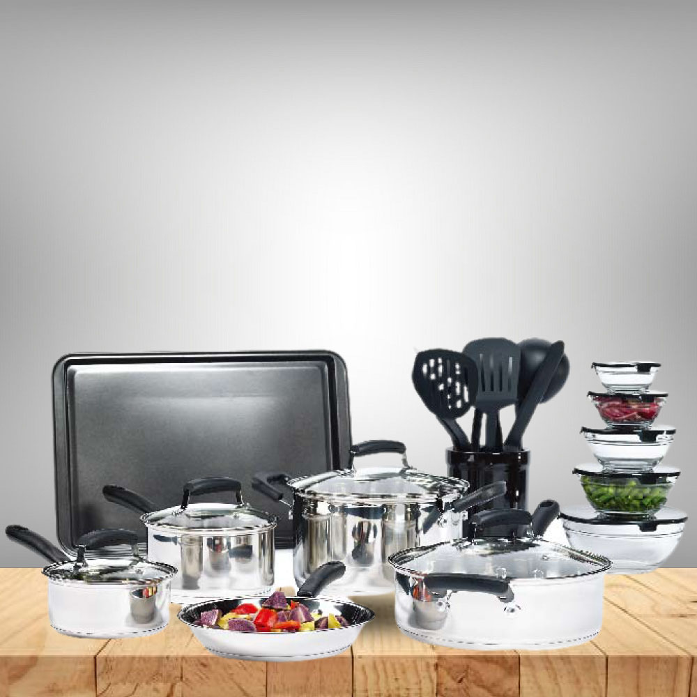 9 Pcs Stainless Steel Cookware Set – GRAND INTERNATIONAL PRODUCTS CO. LTD